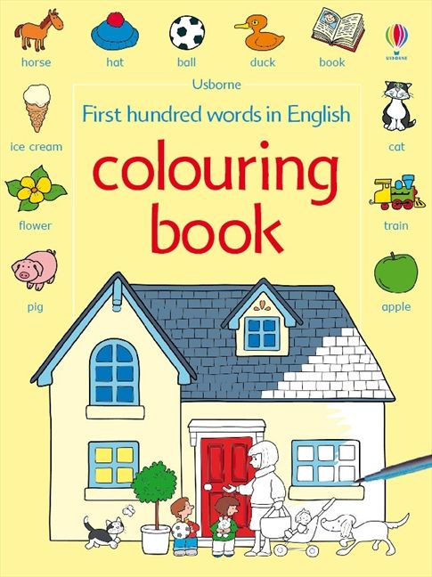First 100 Words In English Colouring Book - Heather Amery - Paperback