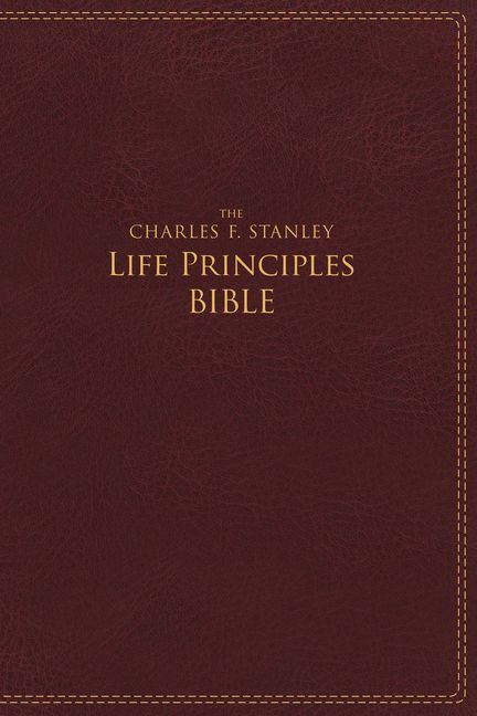 NIV The Charles F. Stanley Life Principles Bible [Burgundy ...