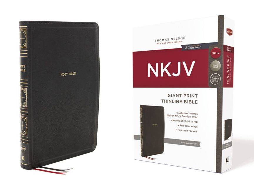 NKJV Thinline Bible, Giant Print, Red Letter Edition [Black ...