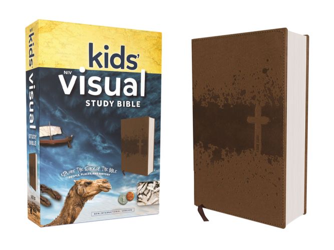 NIV, Kids' Visual Study Bible, Leathersoft, Bronze, Full Color Interior ...